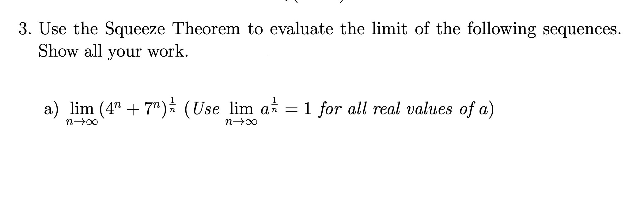 Solved 3. Use the Squeeze Theorem to evaluate the limit of | Chegg.com