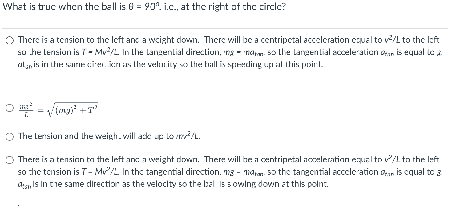 Solved A Ball Of Mass M Is Tied To A String Of Length L And