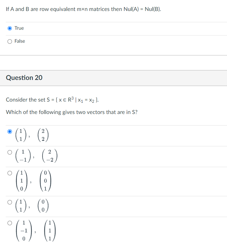 Solved If A and B are row equivalent m×n matrices then | Chegg.com