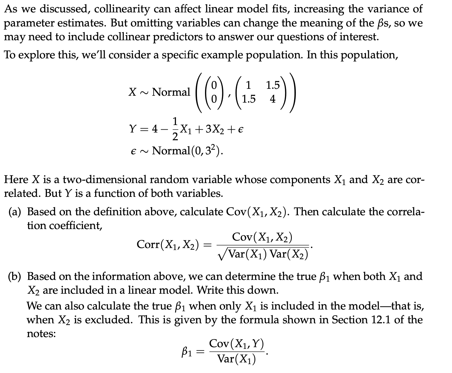Solved As we discussed, collinearity can affect linear model | Chegg.com