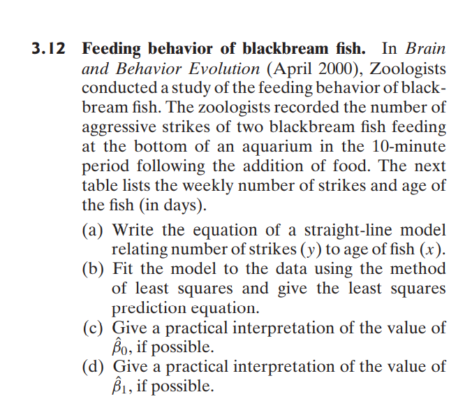 3.12 Feeding behavior of blackbream fish. In Brain | Chegg.com