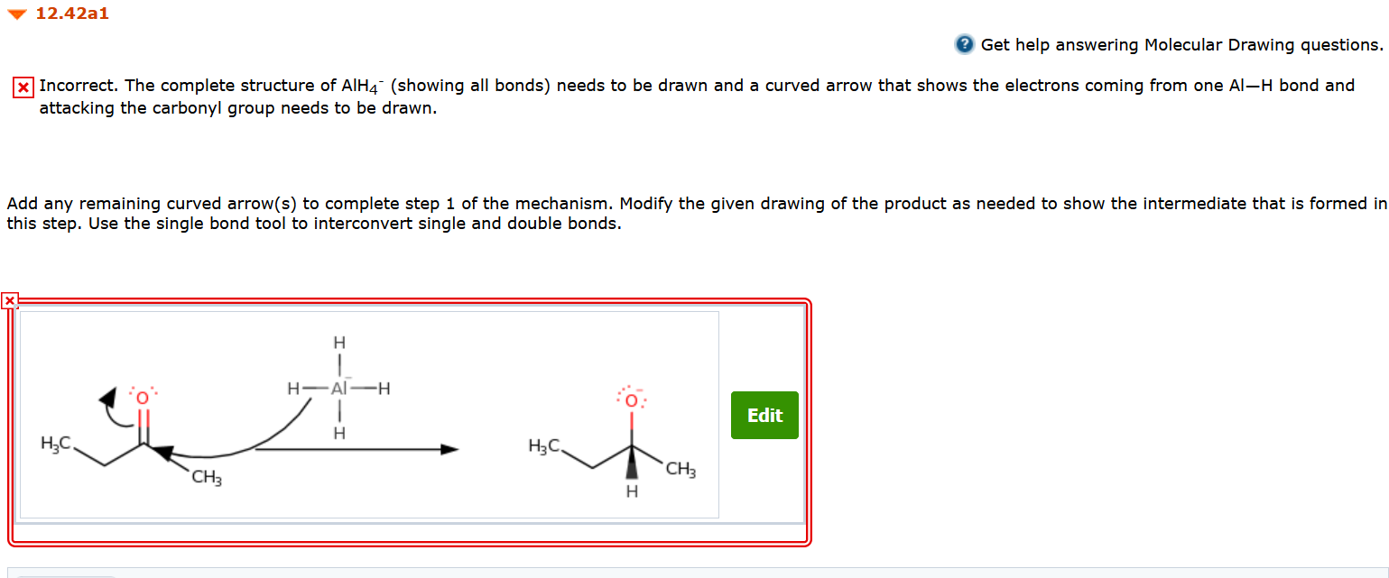 Solved 12.42a1 Get help answering Molecular Drawing | Chegg.com