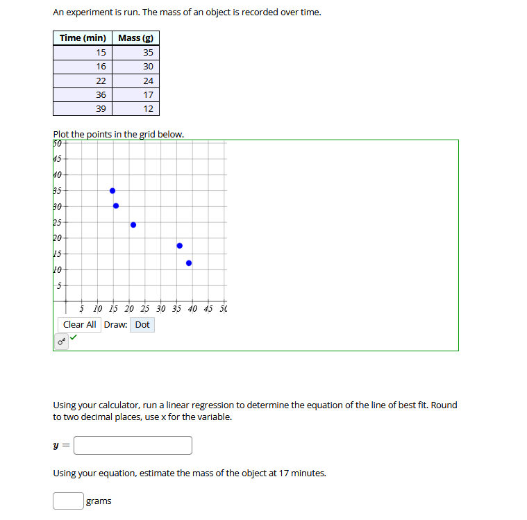 Solved An experiment is run. The mass of an object is | Chegg.com