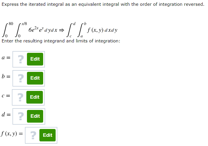 Solved Express the iterated integral as an equivalent | Chegg.com