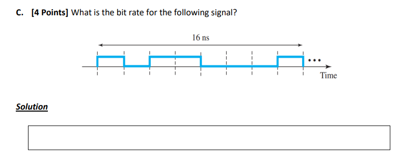Solved C. [4 ﻿Points] ﻿What is the bit rate for the | Chegg.com