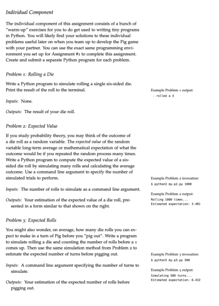 Solved CPSC 231 ASSIGNMENT #2 The Game of Pig PISMS John | Chegg.com