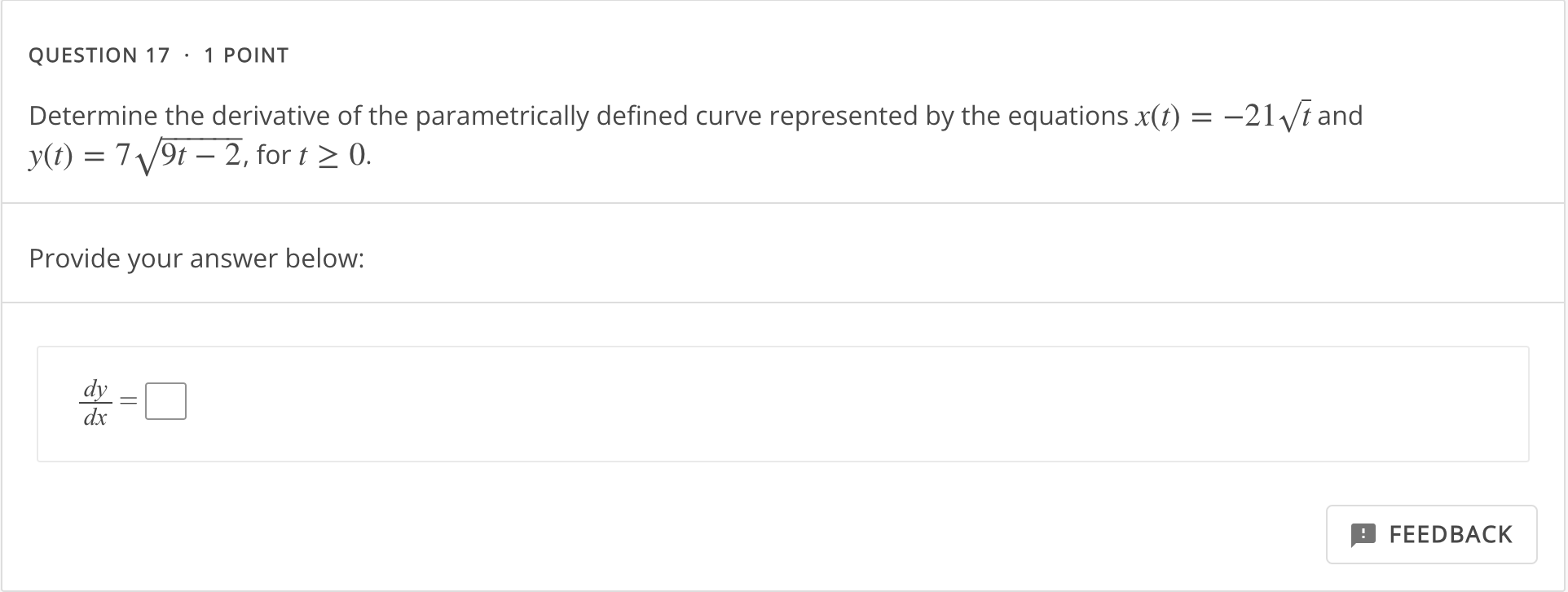 Solved Determine The Derivative Of The Parametrically 