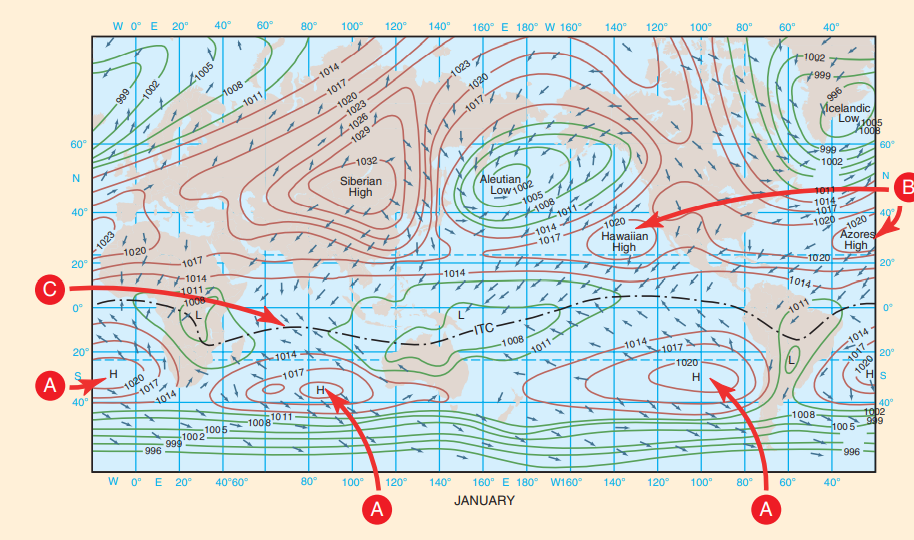 Solved Q1.1: Use Figure 5.17a (January winds) from the | Chegg.com
