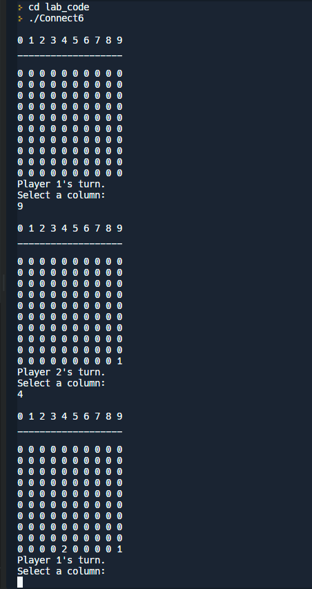 Solved IN C ++ PLEASE! "In code, the Connect6 board is | Chegg.com