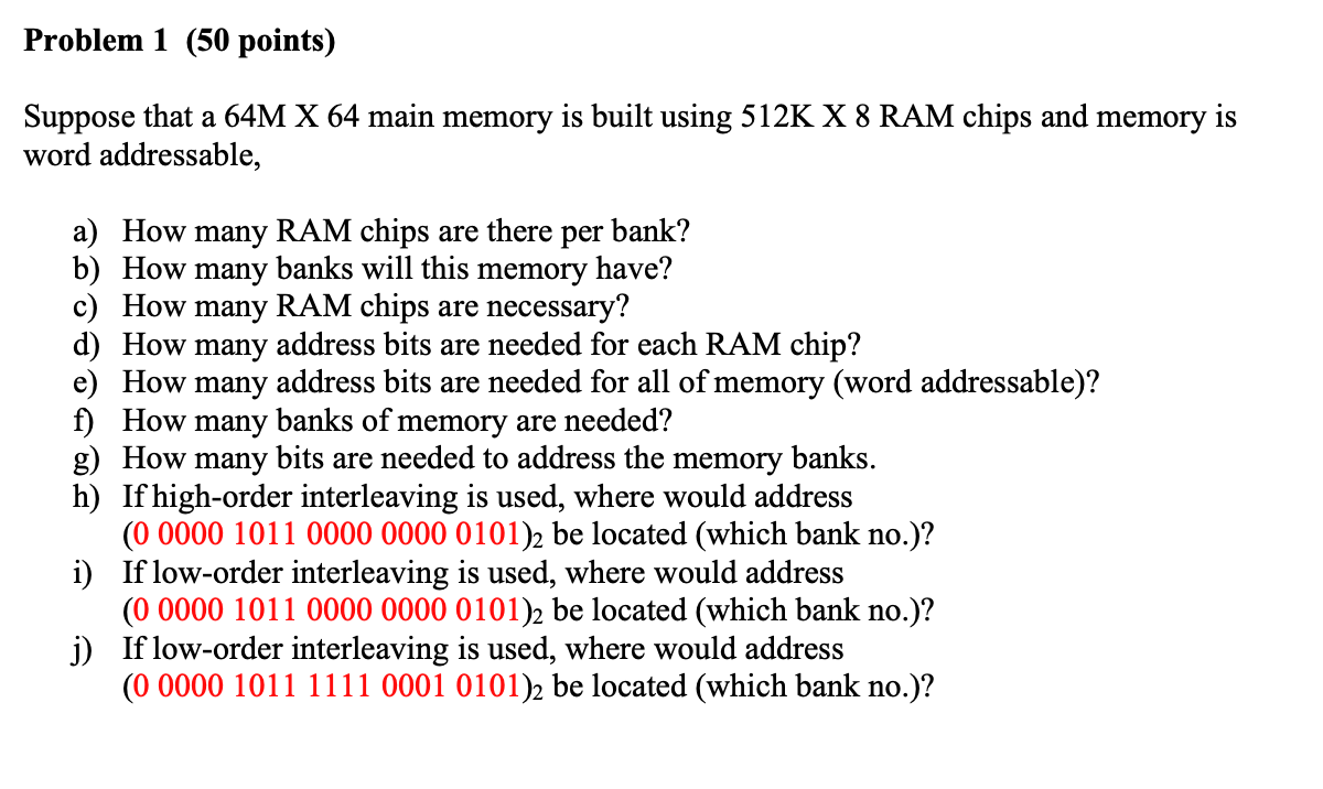Solved Suppose That A 64m X 64 Main Memory Is Built Using 