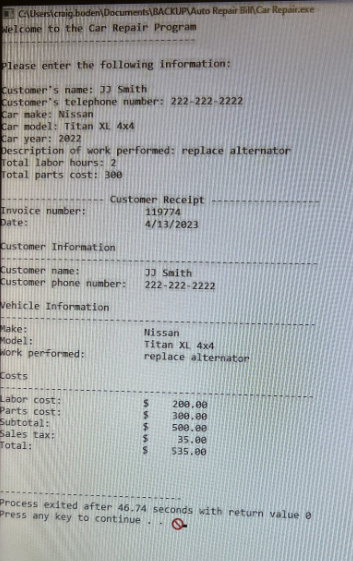 Solved Write a program that outputs what is shown here | Chegg.com