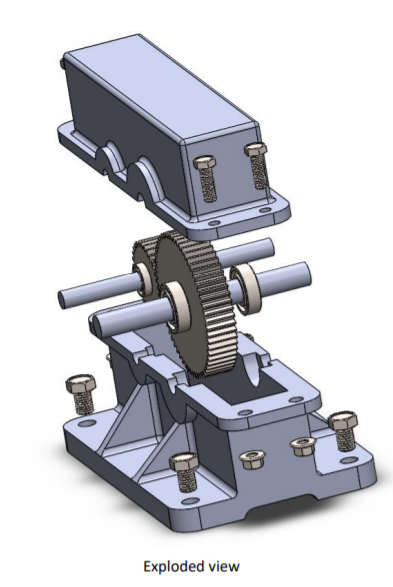 Solved Exploded view Bottom casing Upper casing Gears | Chegg.com