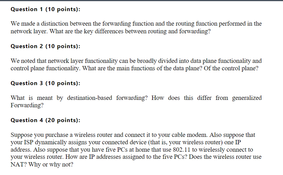 Solved Question 1 (10 points): We made a distinction between | Chegg.com