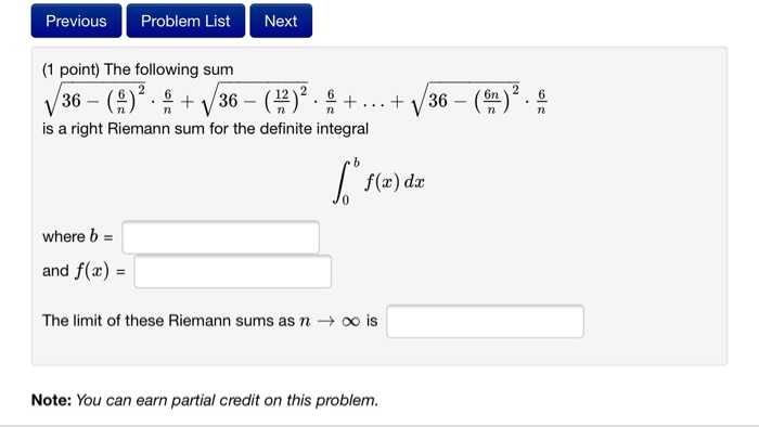 Solved Set 1: Problem 5 Previous Problem List Next (1 point) | Chegg.com