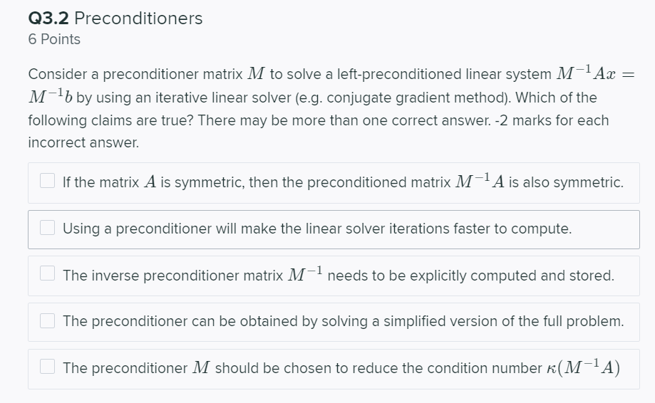 Solved Q3 Computational linear algebra 20 Points Answer the | Chegg.com