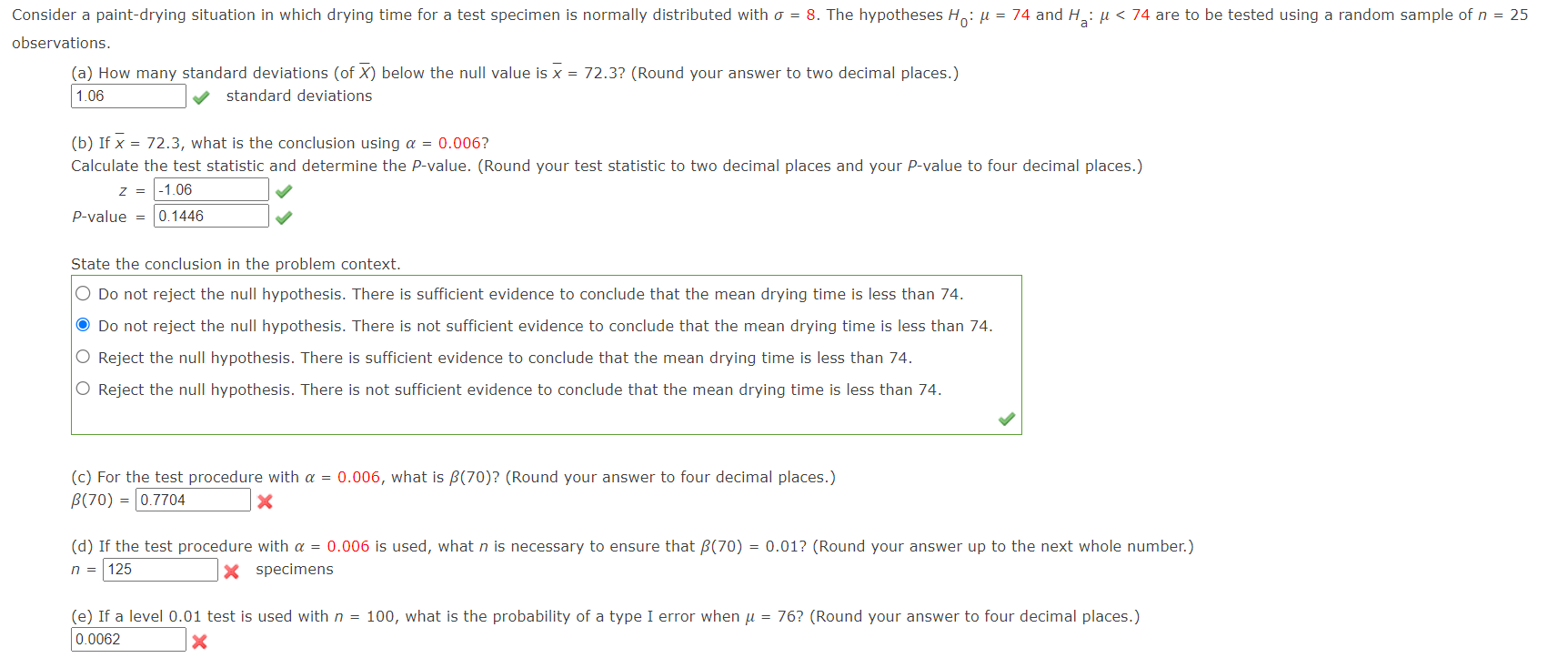Solved bservations. (a) How many standard deviations (of xˉ | Chegg.com