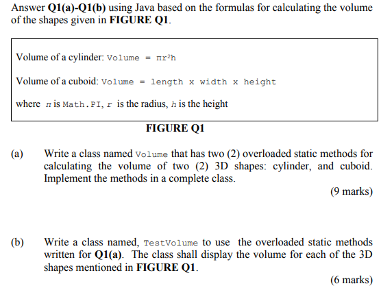 Solved Answer Q1(a)-Q1(b) using Java based on the formulas | Chegg.com