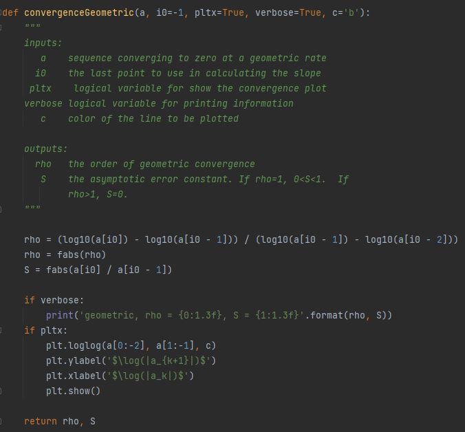 Solved Write an algebraic convergence code based on the same | Chegg.com