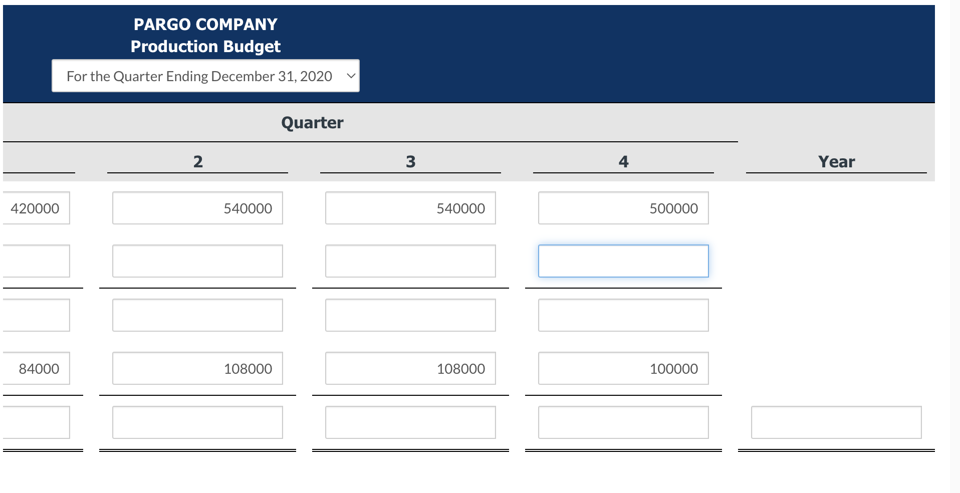 Solved Current Attempt in Progress Pargo Company is | Chegg.com