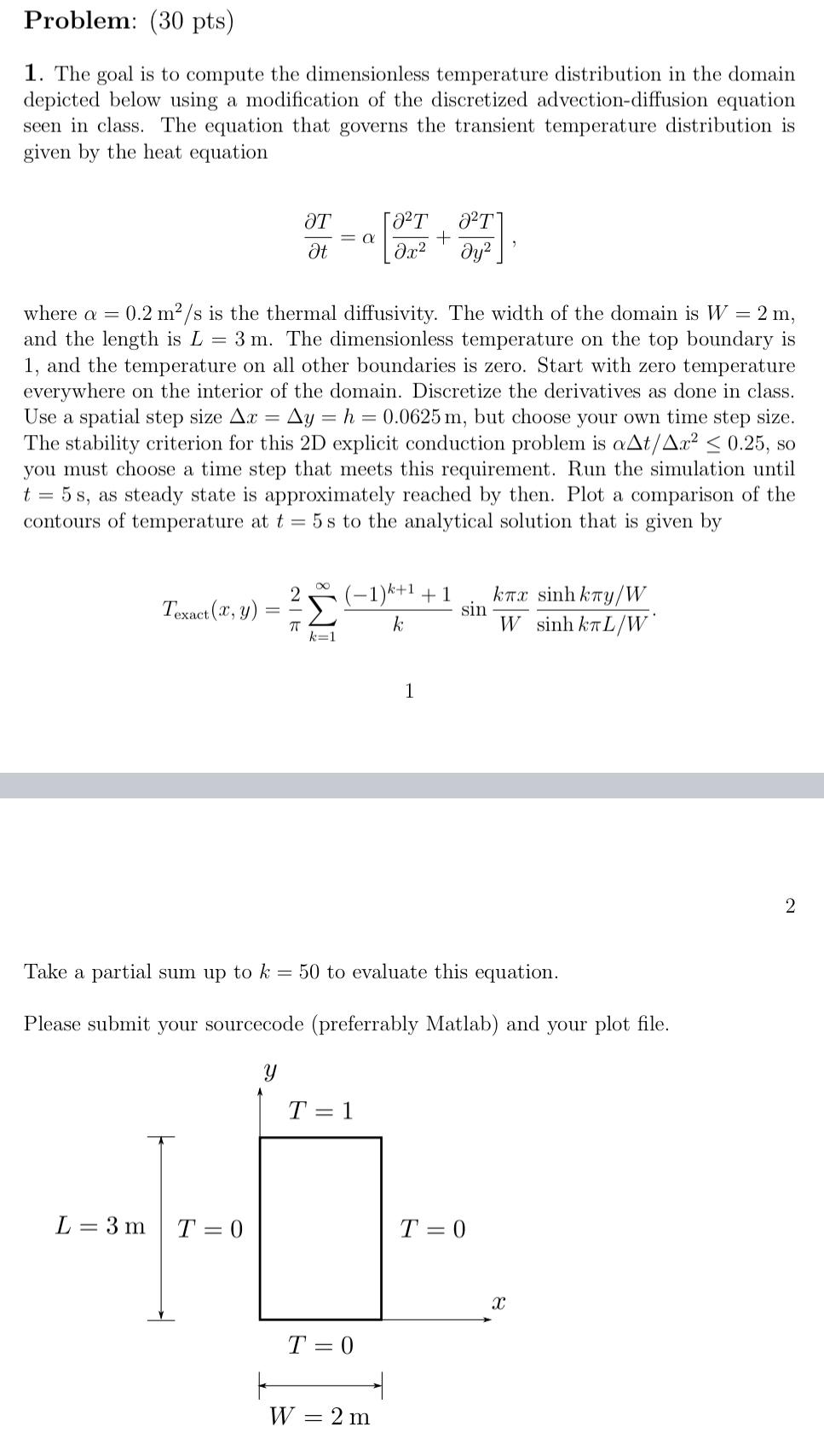 1. The goal is to compute the dimensionless | Chegg.com