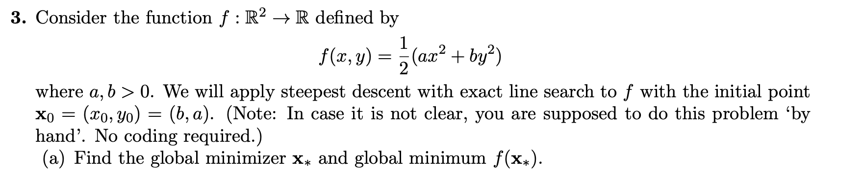 3. Consider the function f:R2→R defined by | Chegg.com