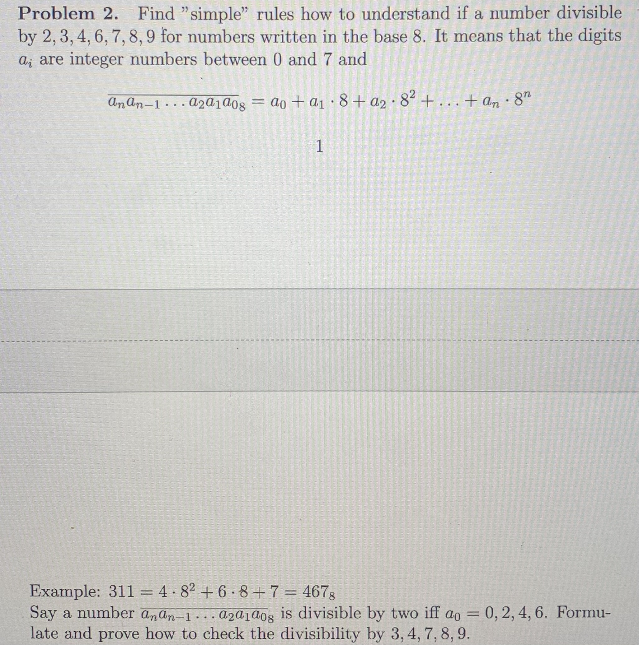 Solved Problem 2. Find "simple" rules how to understand if a | Chegg.com