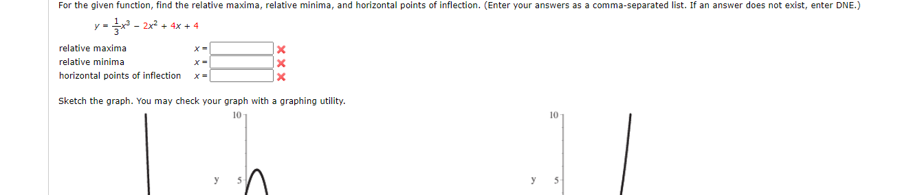 Solved For the given function, find the relative maxima, | Chegg.com