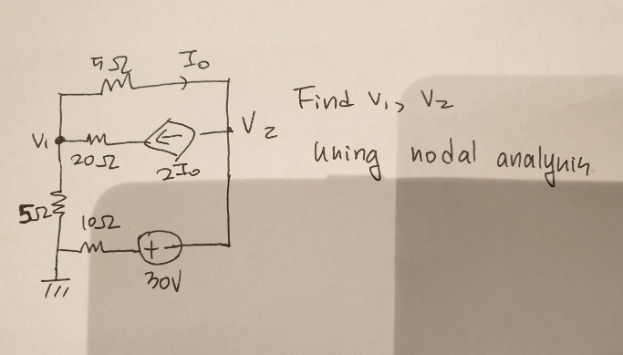 Solved Find V1, V2 using nodal analysis make sure you use | Chegg.com