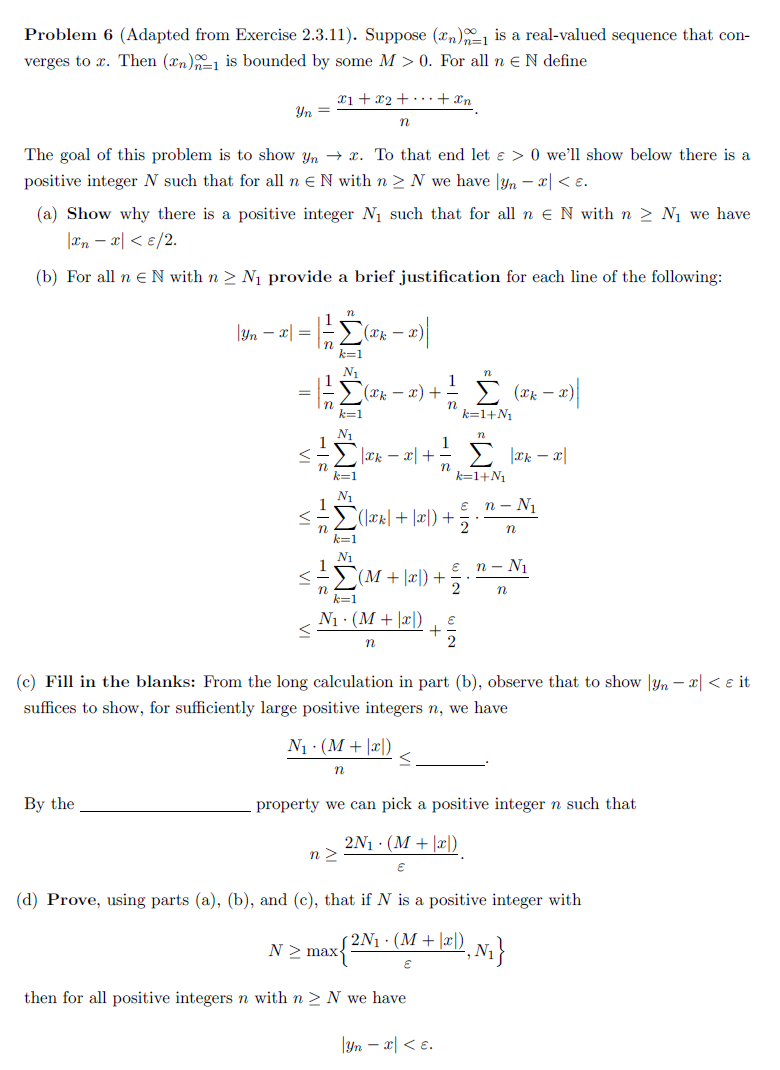 Solved Problem 6 (Adapted from Exercise 2.3.11). Suppose | Chegg.com