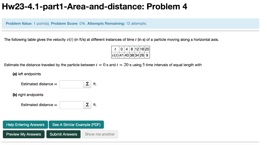 Solved Hw23-4.1-part1-Area-and-distance: Problem 3 Problem | Chegg.com