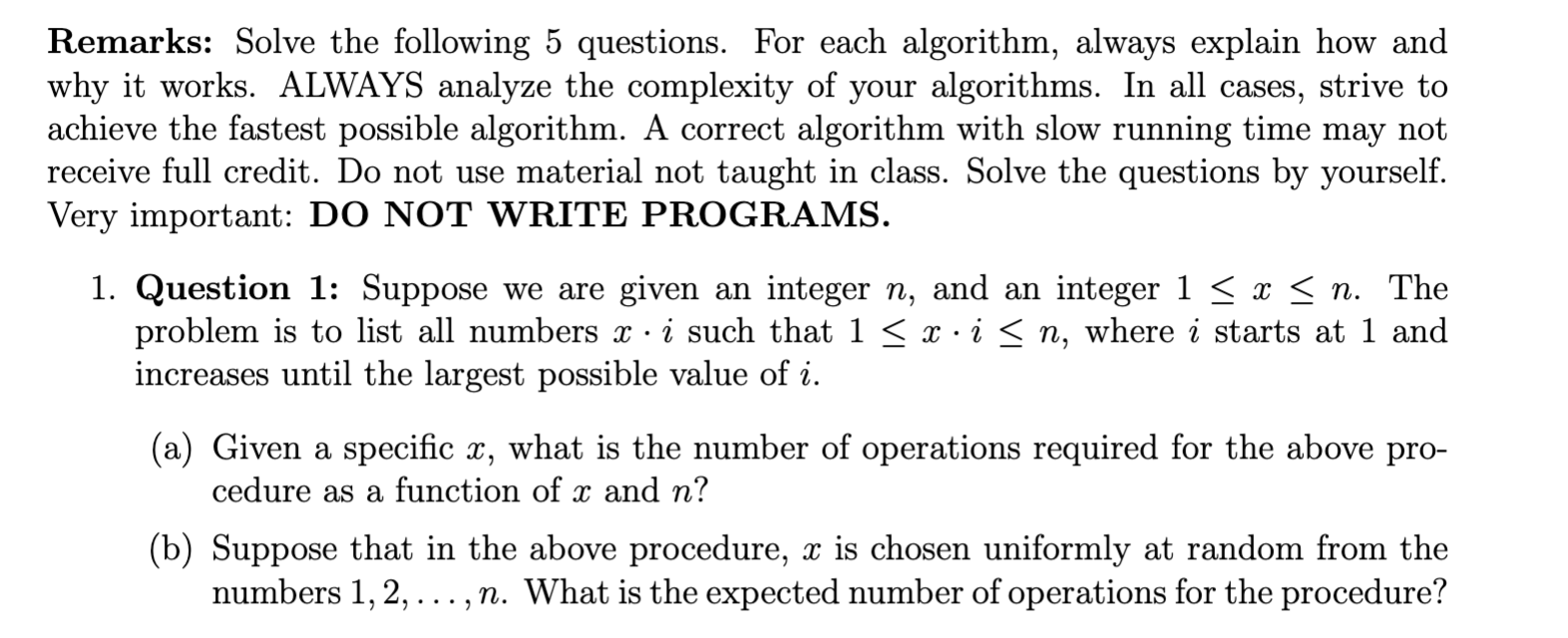Solved Remarks: Solve the following 5 ﻿questions. For each | Chegg.com
