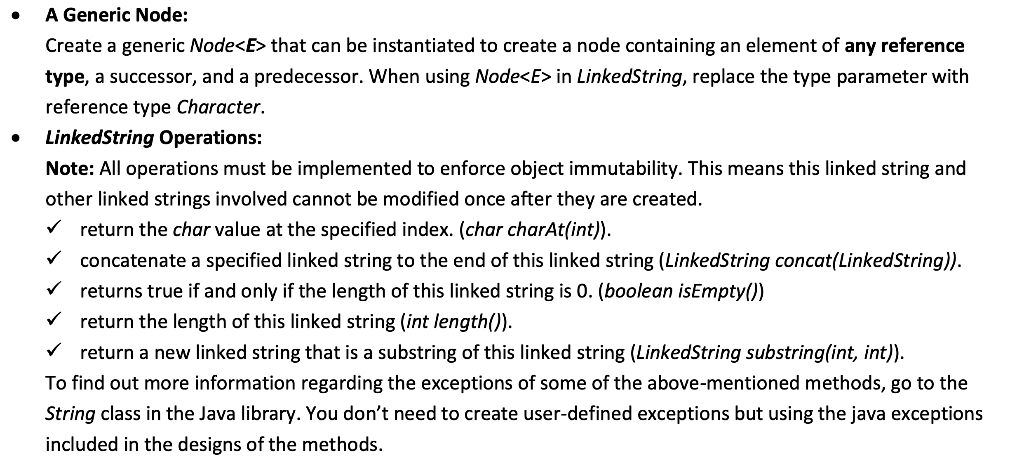 Solved . A Generic Node: Create a generic Node that can be | Chegg.com