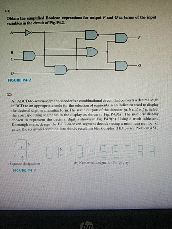 Solved 1) Obtain the simplified Boolcan expressions for | Chegg.com