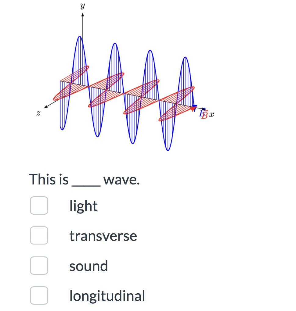 Solved light transverse sound longitudinal | Chegg.com