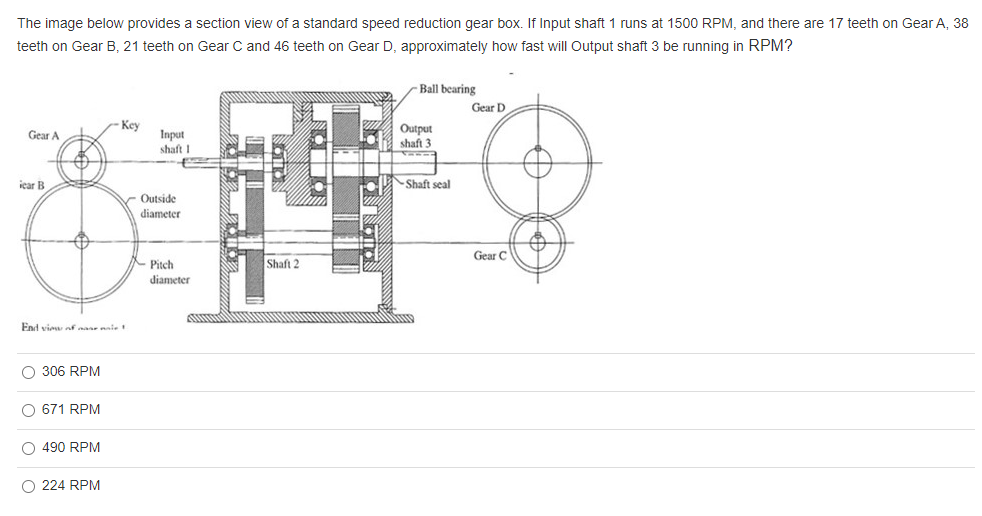 Solved The image below provides a section view of a standard | Chegg.com