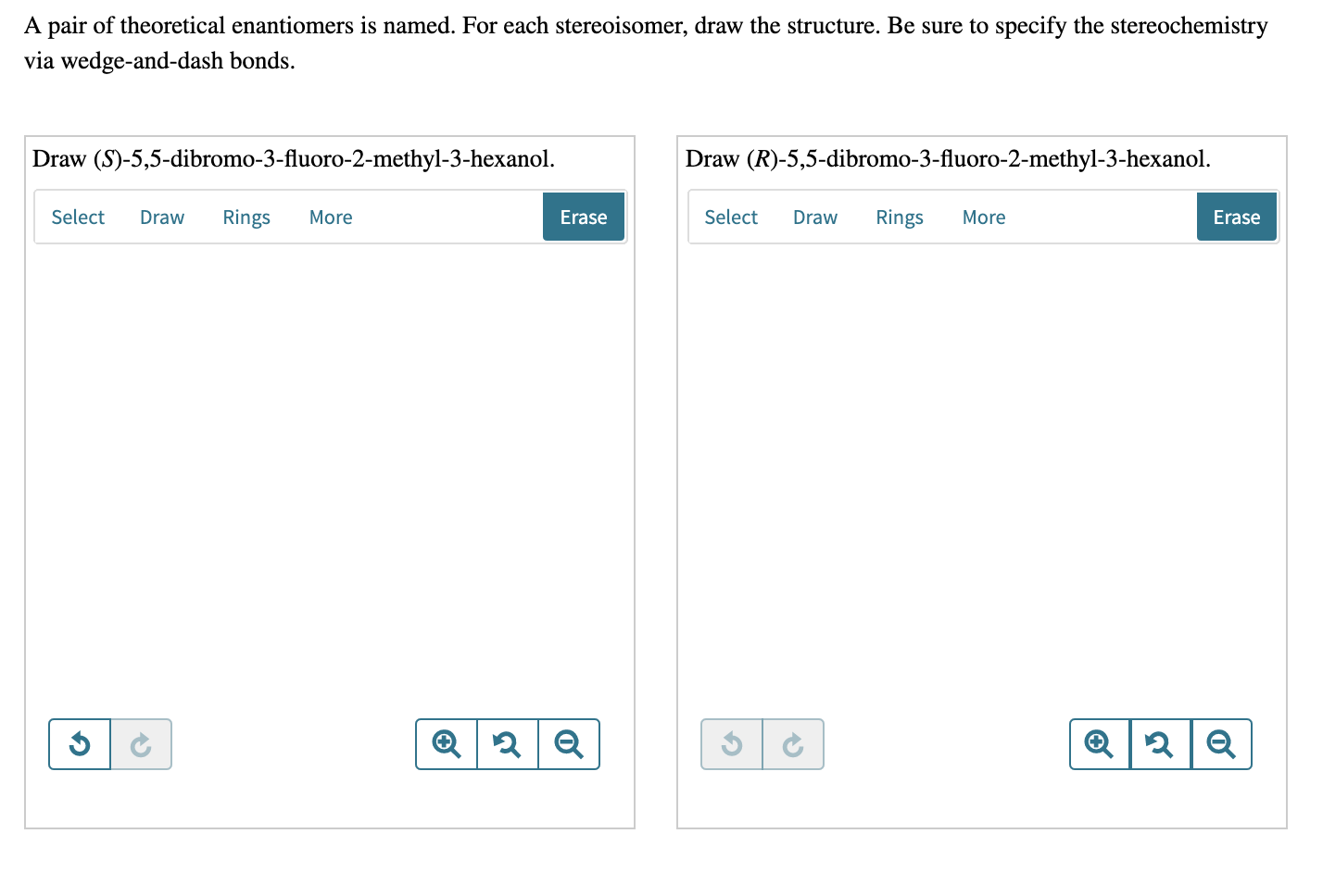 Solved A pair of theoretical enantiomers is named. For | Chegg.com