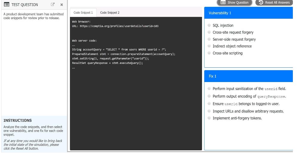 Solved A product development team has submitted code | Chegg.com