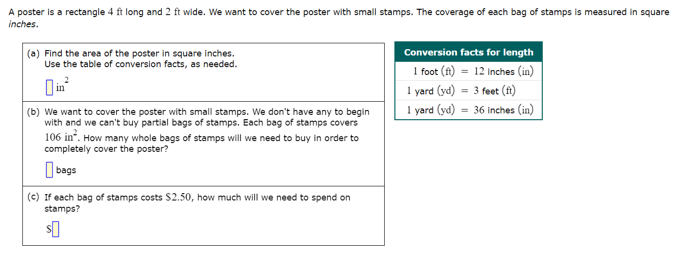 Solved A poster is a rectangle 4ft long and 2ft wide. We | Chegg.com