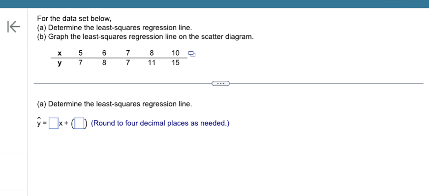 Solved For the data set below,(a) ﻿Determine the | Chegg.com