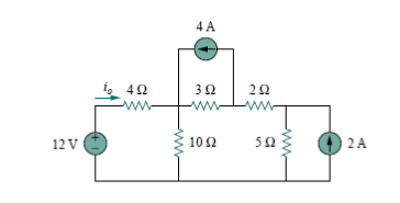Solved Utilizando superposición encuentre Io del siguiente | Chegg.com
