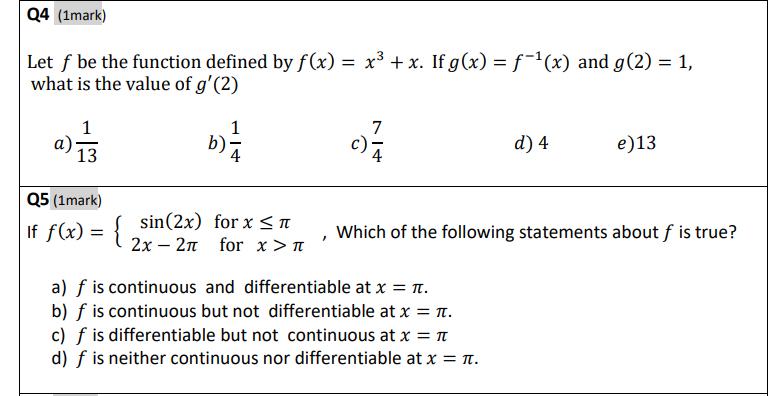 Solved Let f be the function defined by f(x)=x3+x. If | Chegg.com