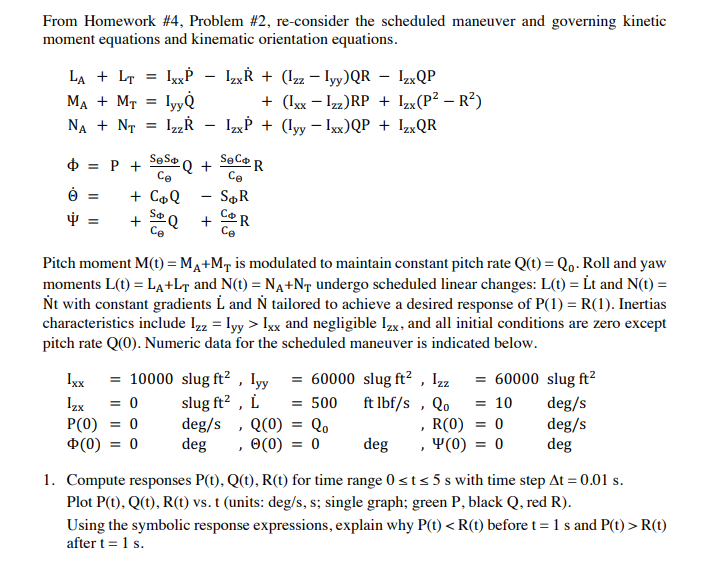 Solved From Homework \#4, Problem \#2, re-consider the | Chegg.com