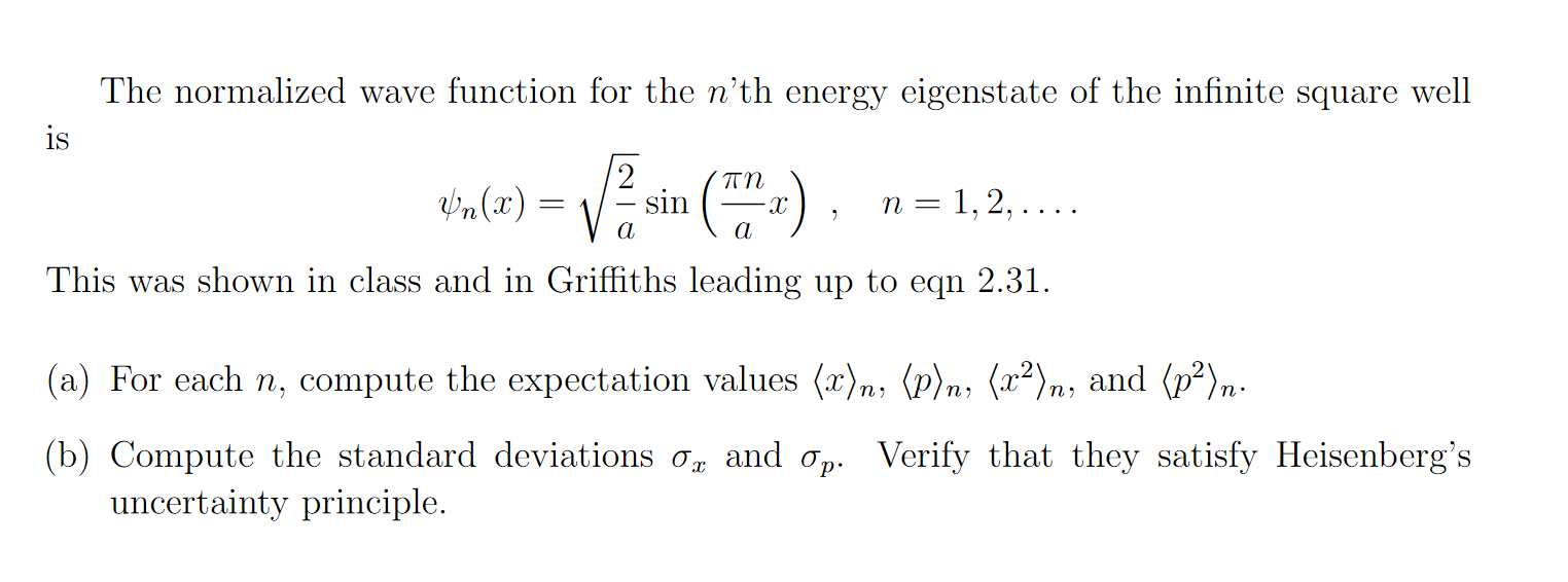 Solved The Normalized Wave Function For The N Th Energy