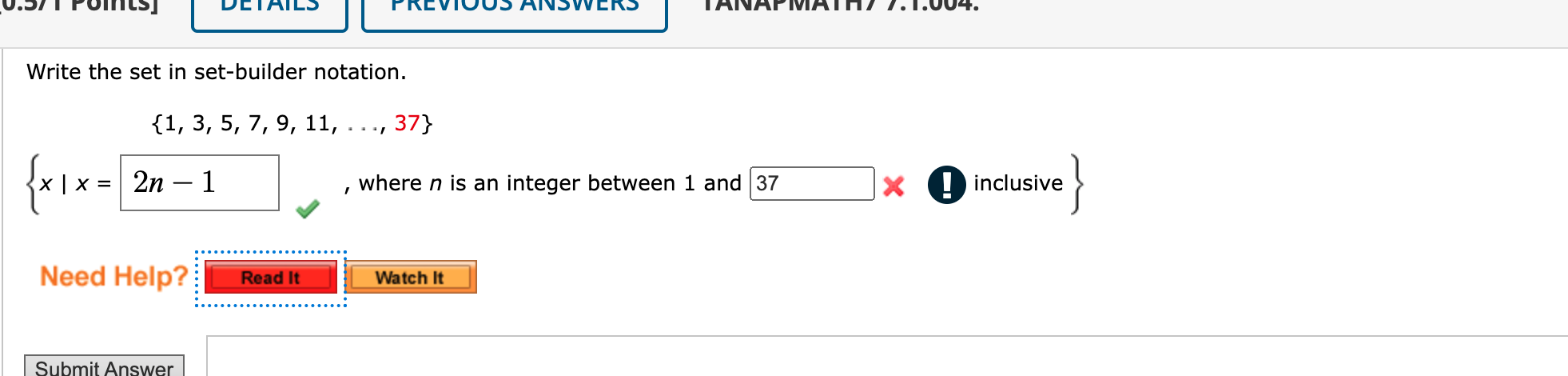 Solved Write the set in set-builder notation. | Chegg.com