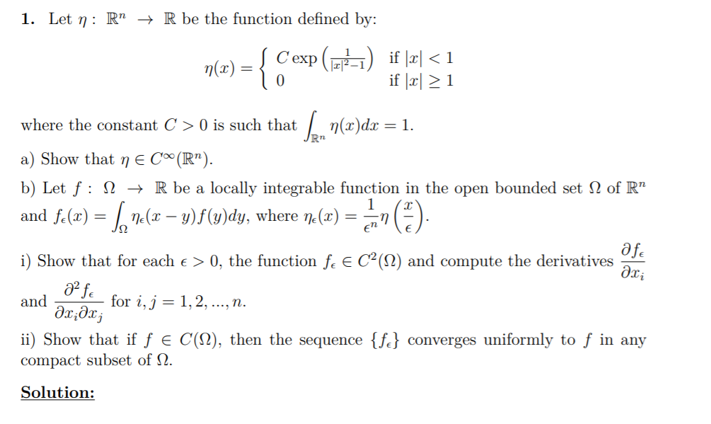 Solved 1. Let n : R" + R be the function defined by: 0 n(2) | Chegg.com
