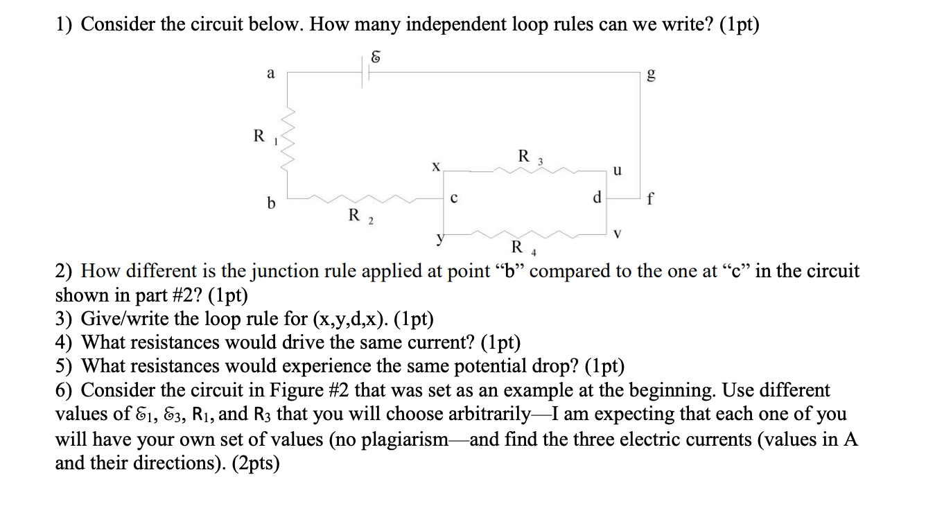 Solved 1) Consider the circuit below. How many independent | Chegg.com