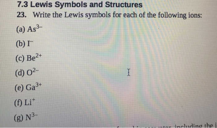 Solved Lewis Symbols and Structures Write the Lewis symbols | Chegg.com