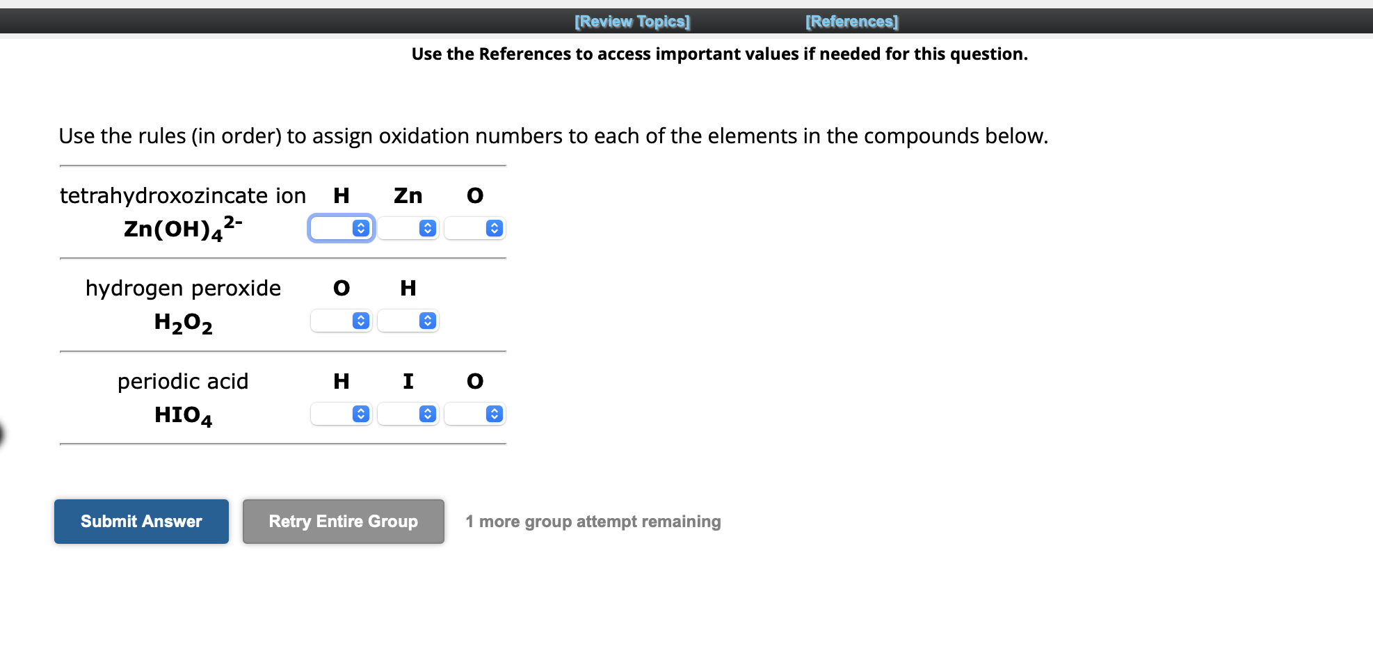 Solved Use the rules (in order) to assign oxidation numbers | Chegg.com