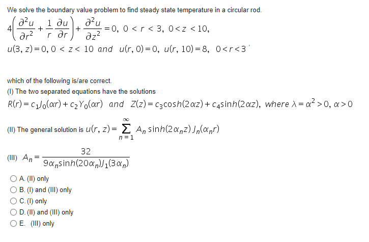 Solved We solve the boundary value problem to find steady | Chegg.com