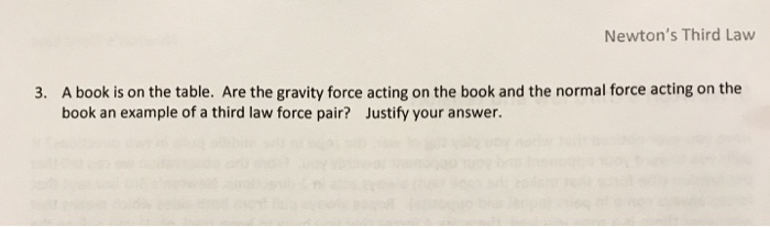 Solved Newton's Third Law A book is on the table. Are the | Chegg.com